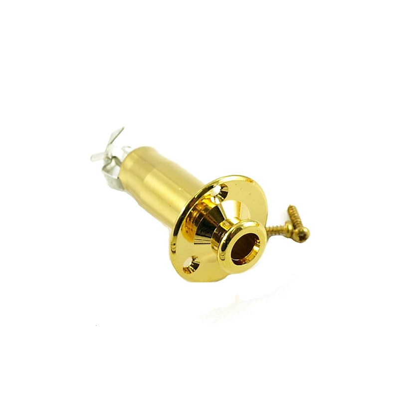 Endpin Jack Socket Screw Mount-Gold | Reverb