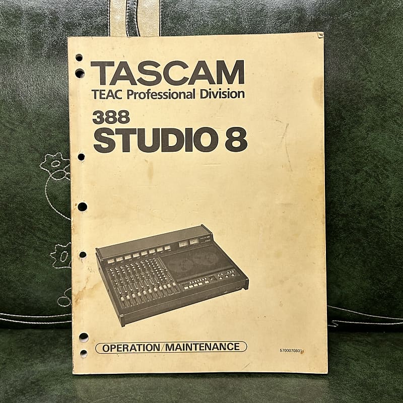 Tascam 388 Console Operation+Service Manual Vintage | Reverb