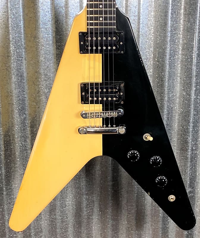 Gibson USA 1984 Custom Shop Michael Schenker Flying V Black & | Reverb