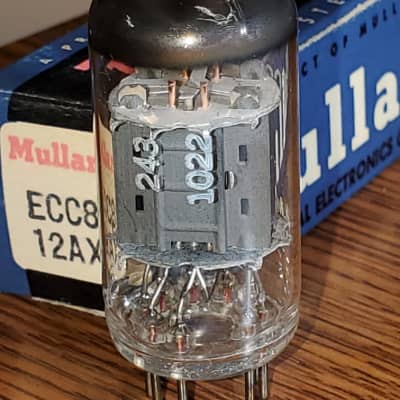 12AX7/ECC83 Mullard Red Tip 161 B2G3 etched code NOS/NIB | Reverb