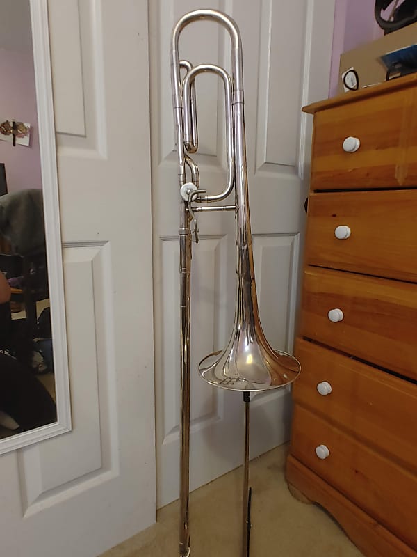 Conn Double trigger Tenor trombone s 1970's - Silver | Reverb