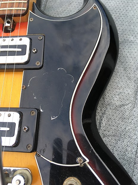 Kay/Teisco K-20T SG Style Mosrite Style Tremolo Mustashe Head | Reverb