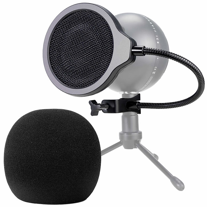 Snowball Mic Pop Filter - 4 Inch 3 Layers Windscreen With | Reverb