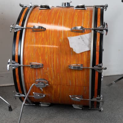 1960s Ludwig "Super Classic" Mod Orange Drum Set | Reverb