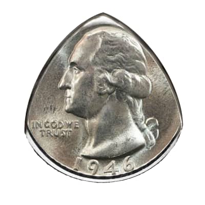 1946 Silver Coin Guitar Pick = Made in the USA by Nashville | Reverb