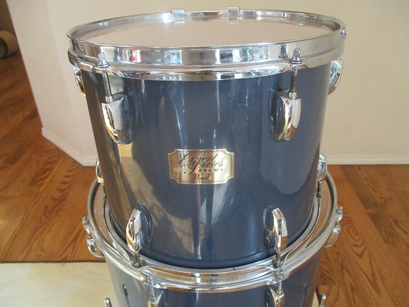 Pearl Export 12 Round X 10 Rack Tom, Gloss Blue, Hardwood | Reverb