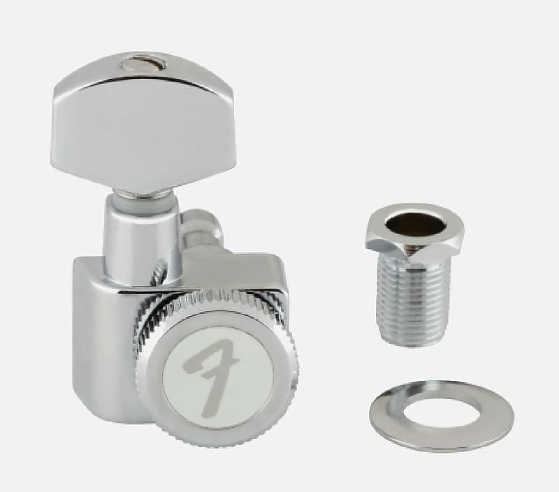 1 single Fender Short Post Chrome Locking Tuner Dual 2 Pin | Reverb
