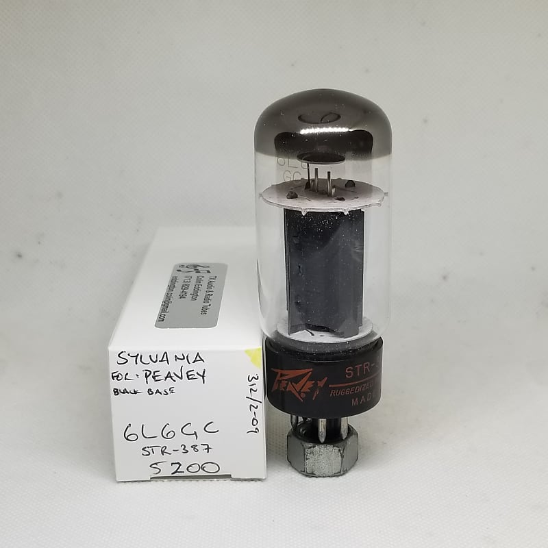 Sylvania Made For Peavey 6L6GC STR-387 Gray Plate Halo Getter | Reverb