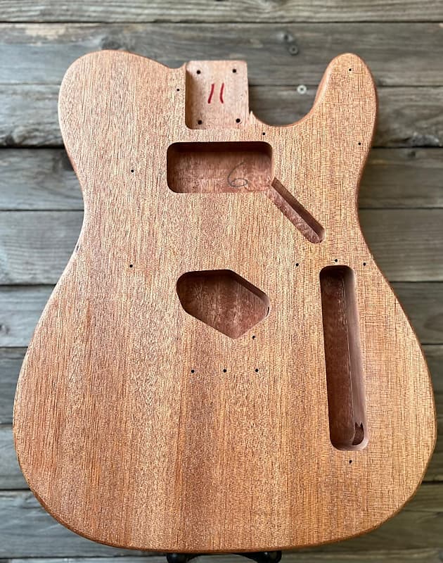 Solid Body Guitar Telecaster Mahogany massive TL Tele Project | Reverb