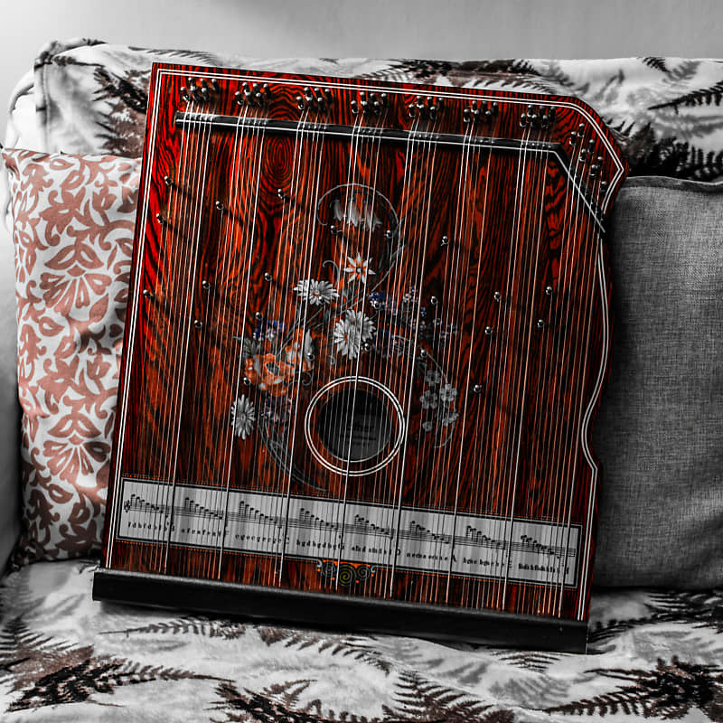 Zither / Lap harp / c199x - Red | Reverb