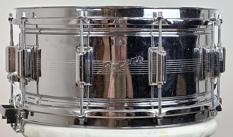 Rogers 6.5x14" 60's Dynasonic Snare Drum - 7 Line Chrome over | Reverb