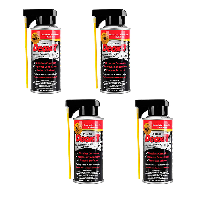 Hosa D5S-6 CAIG DeoxIT Contact Cleaner 5oz 4 Pack Bundle | Reverb