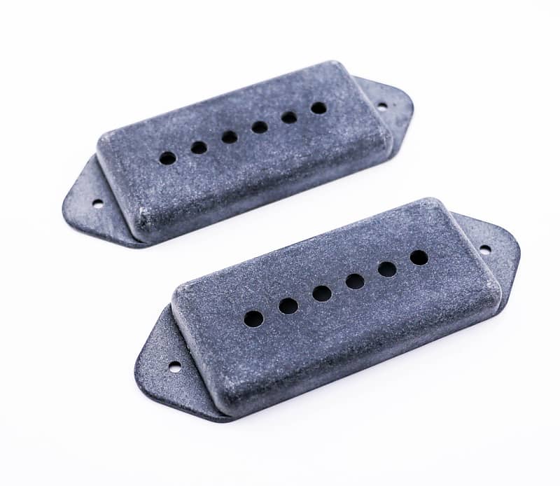 AGP ™ - P90 Dog Ear Guitar Pickup Cover Set 50mm Aged Relic | Reverb