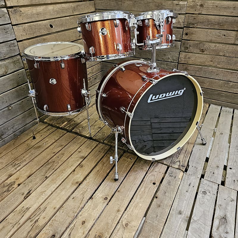 Ludwig Drum Kit Evolution, Copper Sparkle USED DISPLAY! | Reverb