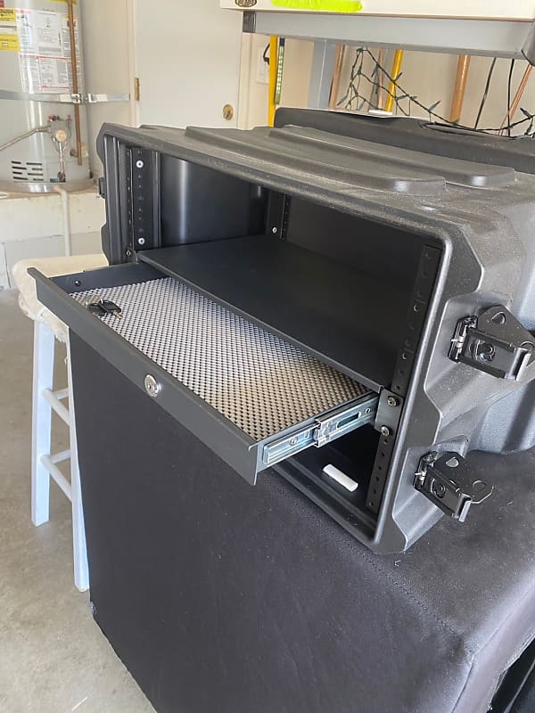 1U 19" Rack Mount 1U Steel Drawer Lockable - Black" 1U Drawer | Reverb