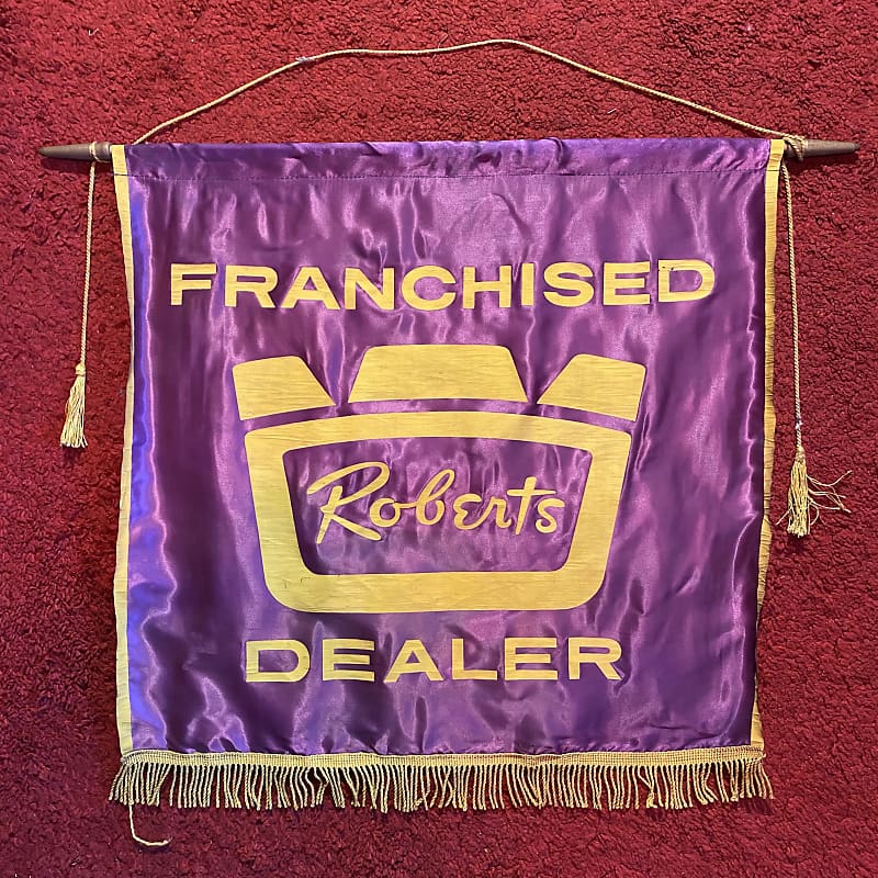 Roberts Vintage Advertising Banner 1960s | Reverb