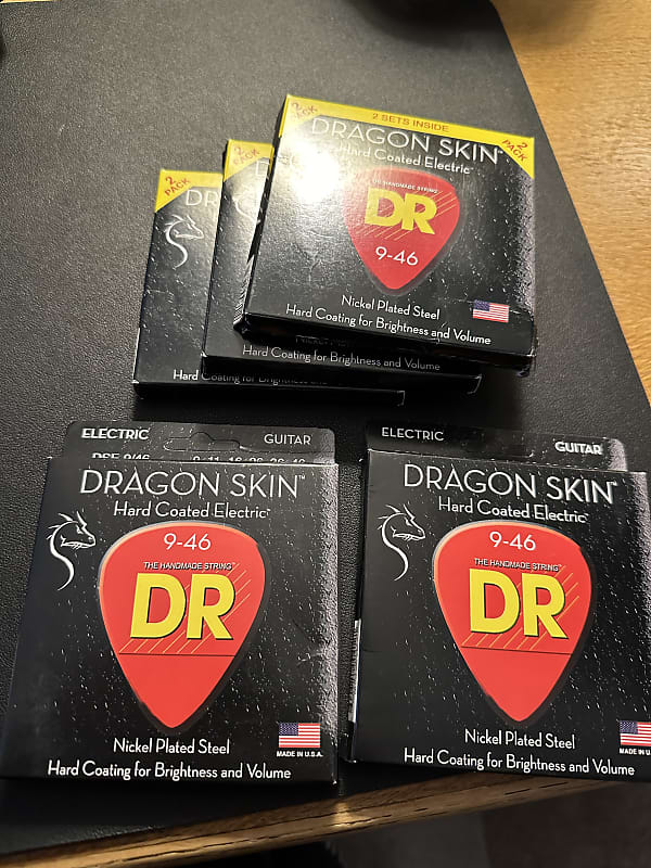 8 sets - DR Strings Dragon Skin 9 46 - Electric Guitar | Reverb