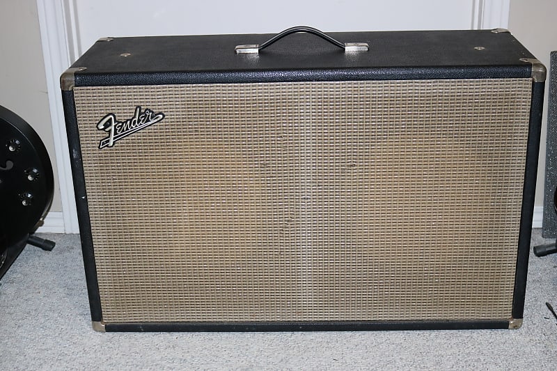 Vintage Original 1960s Blackface Fender 2x12 Speaker Cabinet | Reverb
