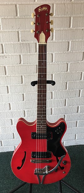 Vintage 1960's Norma EG 670-2HT Electric Guitar in Red | Reverb