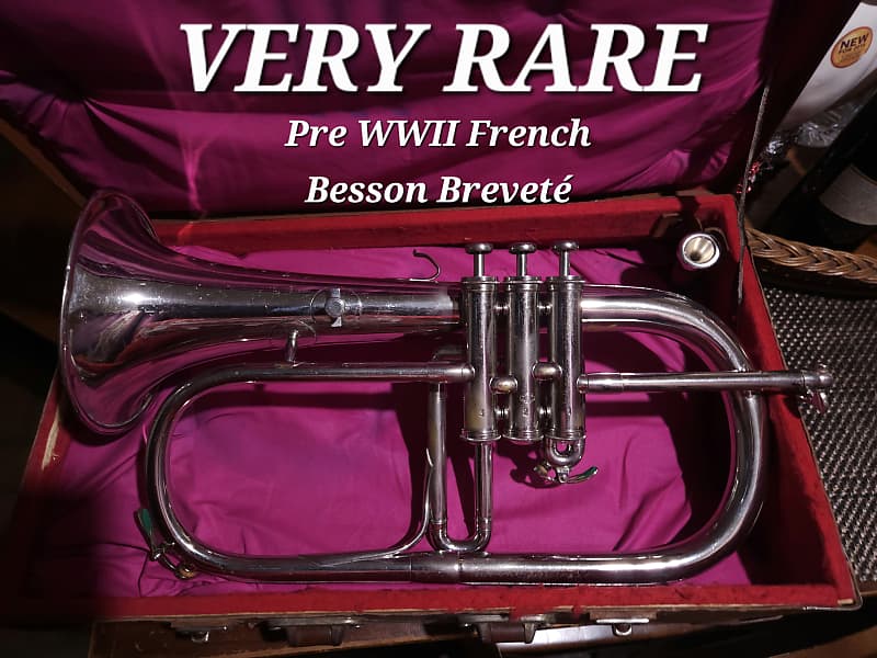 Very Rare French Besson Brevete Flugelhorn PRE-WWII 1917 - | Reverb