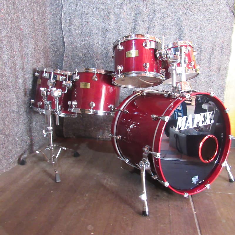 Mapex Saturn Pro Shell Pack Drum Kit 22,10,12,14,16, Red | Reverb