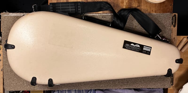 Calton F-4 Mandolin Hardshell Case (2017) - Beige with Red | Reverb