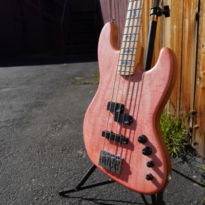 Spector USA Coda 4 DLX - Trans Pink Stain Matte 4-String Bass | Reverb