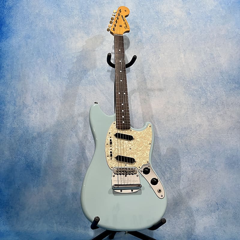 2015 Fender Mustang Classic 60s Daphne Blue MIJ | Reverb Australia
