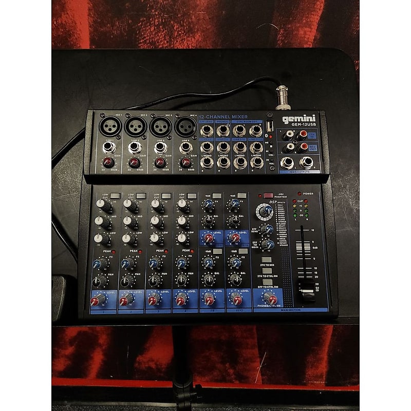 Gemini GEM12USB 12-Channel Mixer with USB and Bluetooth | Reverb