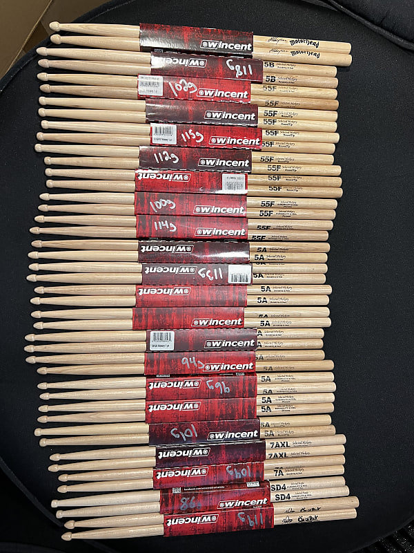 Wincent Various drum stick models lot. | Reverb