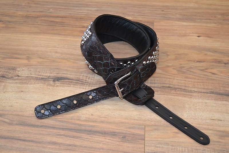 Carlino Buckle Rocker Fish Scale leather 2021 brown | Reverb