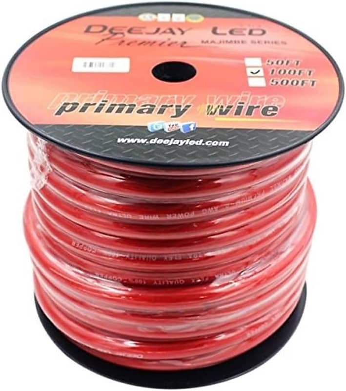 Zero-gauge 100 Foot Red Pure Copper Stranded Power Cable | Reverb