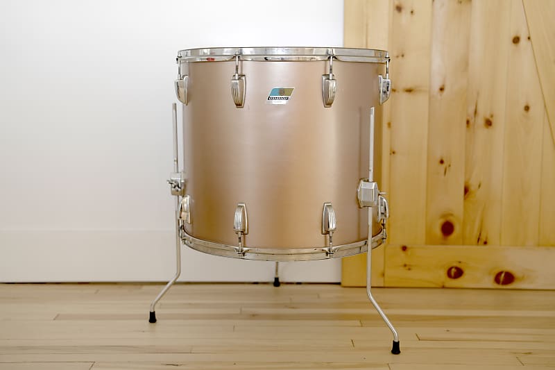 Ludwig 18'' Floor tom Granitone shell 70's - Gold | Reverb
