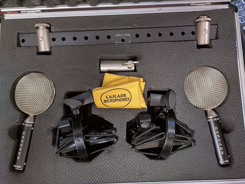 Cascade Fat Head Short Ribbon Mic Stereo Pair - Black | Reverb