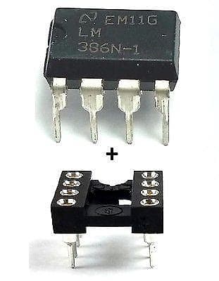 LM386N-1 + Sockets - Low Power Audio Amplifier IC (Pack of | Reverb