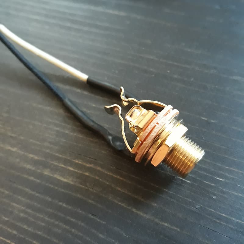 GOLD PURE TONE JACK, GOLD, PREWIRED, 1/4" Mono OUTPUT JACK, | Reverb