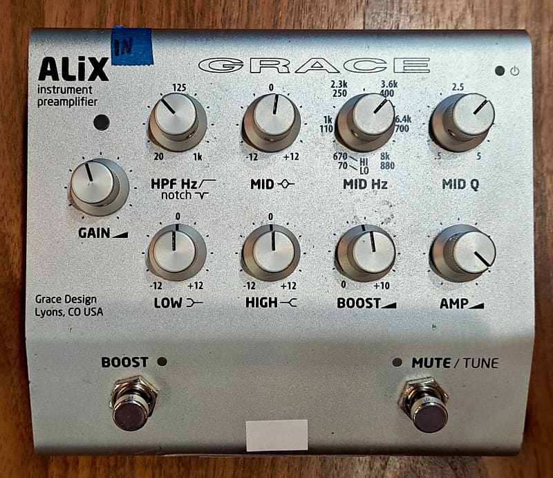 GRACE DESIGN ALIX INSTRUMENT ACOUSTIC PREAMP PEDAL W/BOX | Reverb