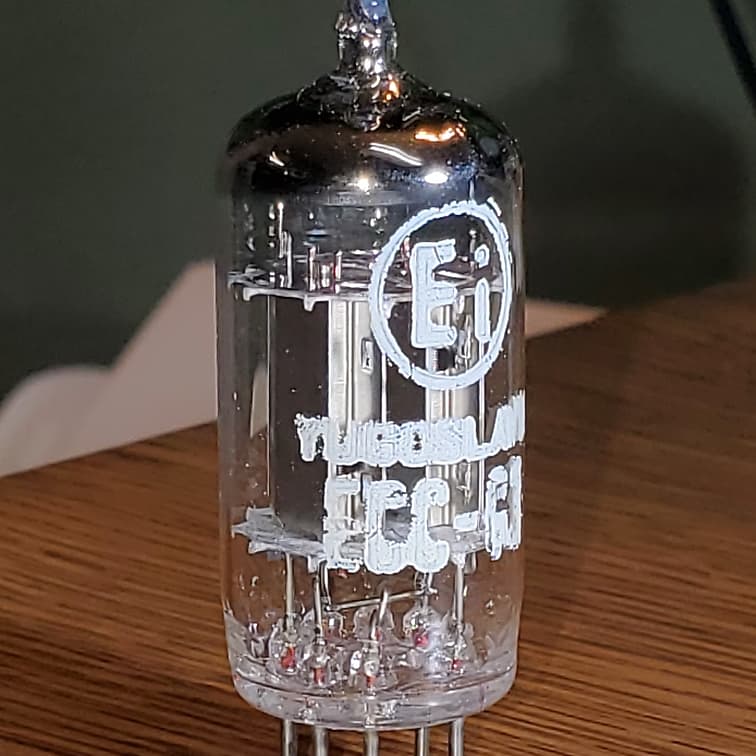 12AX7 Ei Silver Chrome plate made with Telefunken | Reverb