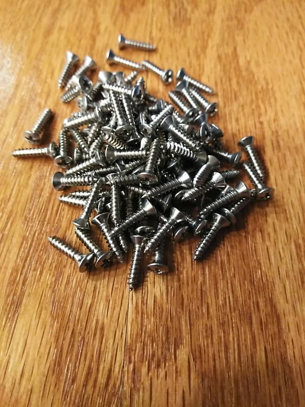 100 Stainless Steel Pickguard Screws for Fender Guitars | Reverb