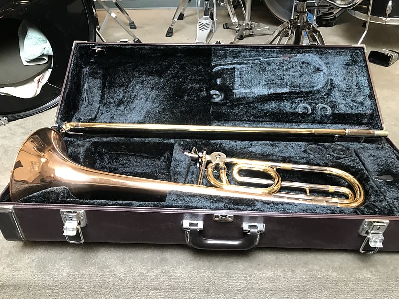 Yamaha Tenor Trombone with F-Attachment YSL-643R - Gold | Reverb