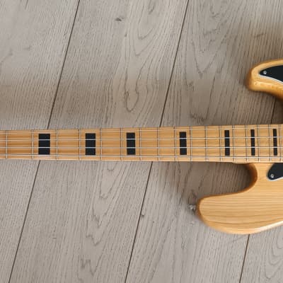 Hondo Samick Jazz Bass Maxon pickups 1970s Natural | Reverb