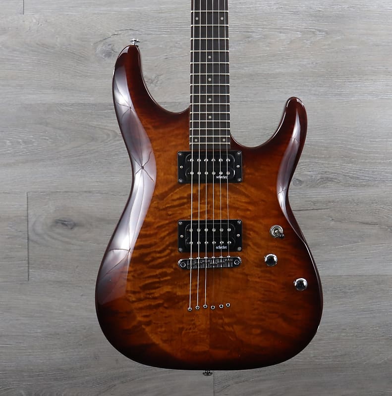 Schecter C-6 Plus Vintage Sunburst | Reverb