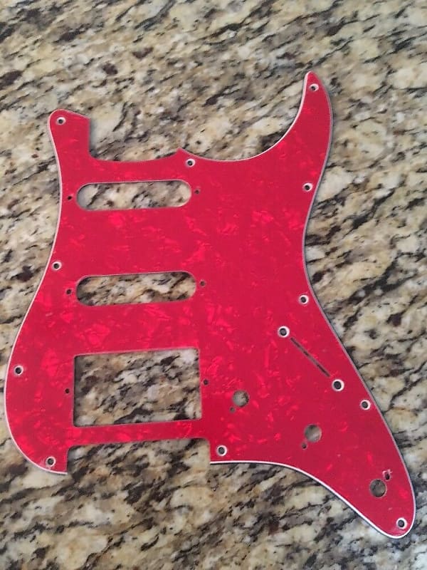 New Red Pearloid 2s 1h 2S1H Pickguard 4 Fender Stratocaster | Reverb