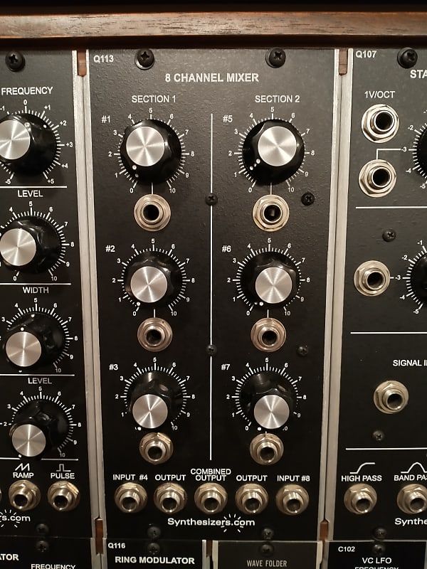 Synthesizers.com Q113 8-Channel Mixer - 5U Dotcom Module | Reverb