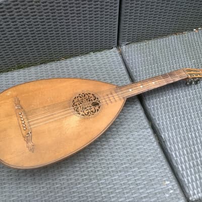Lute Antique mid 19th Century Baroque Style LUTE Guitar 6 | Reverb