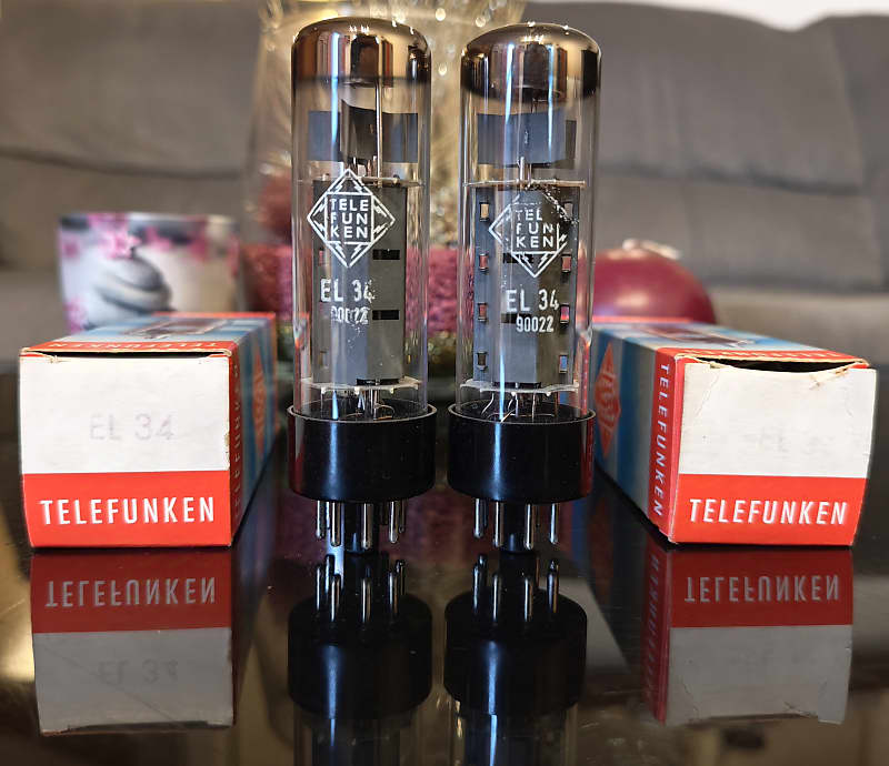 EL34 6CA7 Telefunken East Germany late 60s,matched pair NOS | Reverb