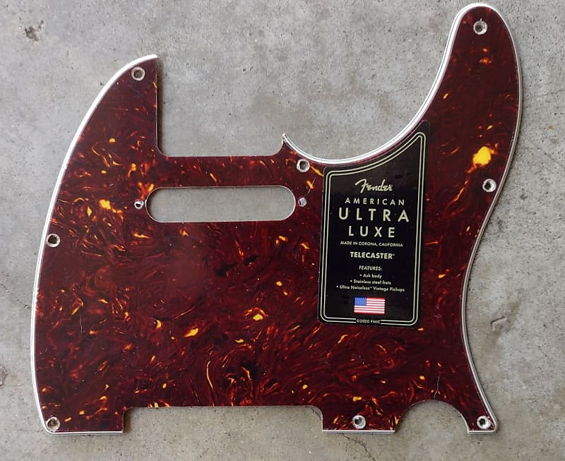 Fender Telecaster Ultra Luxe Tortoise Shell Pickguard | Reverb