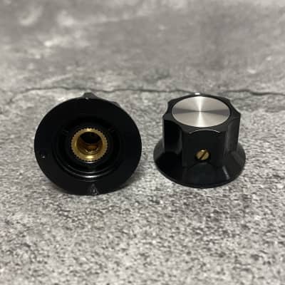2x Black Large Univox Moog Synth Knobs Guitar Amp Pedal | Reverb