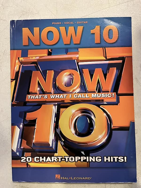 Now 10 20 Chart Topping Hits Piano, Vocal & Guitar Book | Reverb