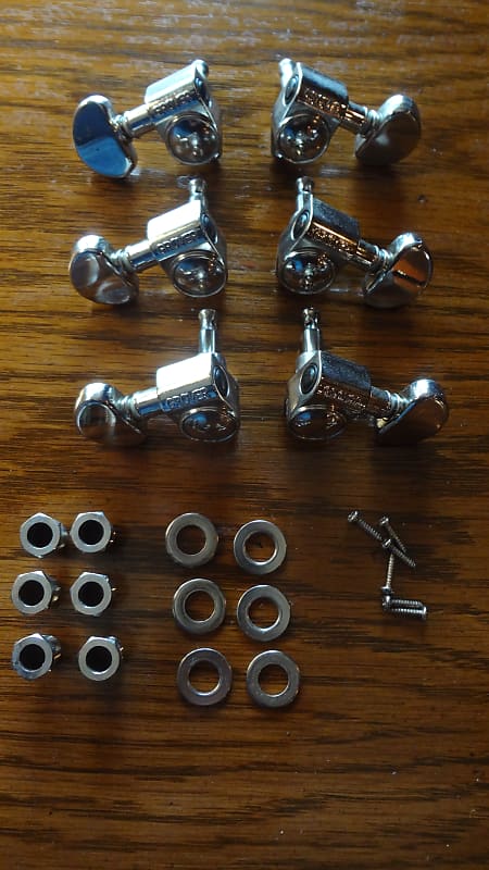 Chrome Grover Rotomatic 3 on a side tuners w/collars, | Reverb